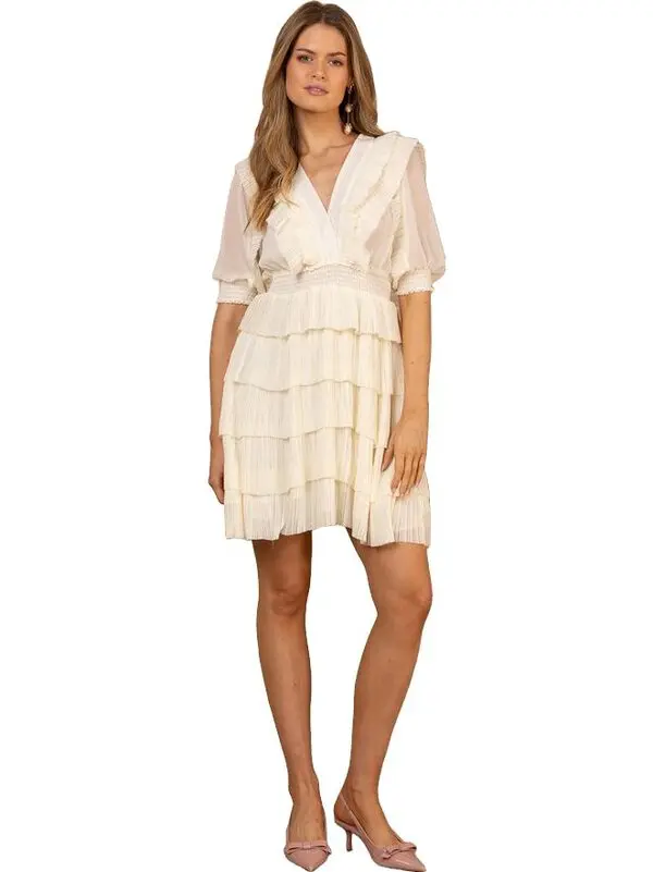 Hale Bob Zoya Chiffon Dress - Neutral