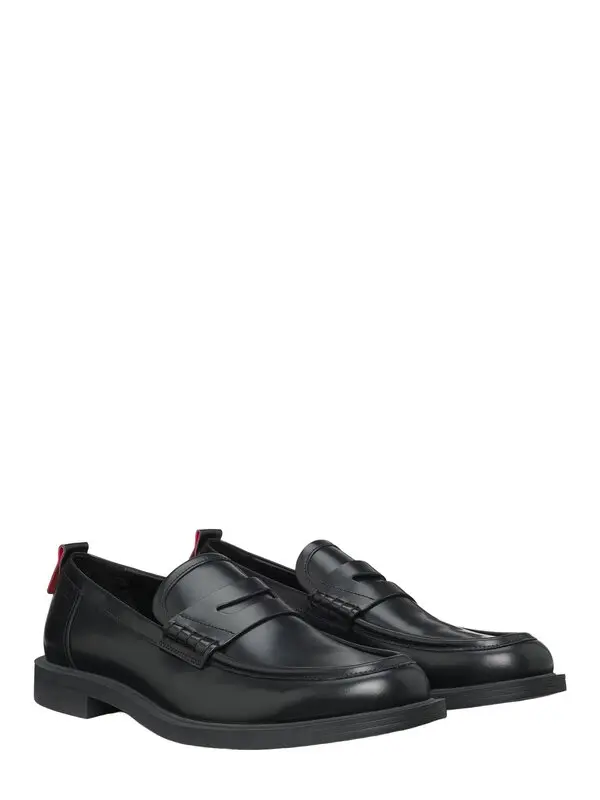 Hugo Leather Penny Loafers - Black