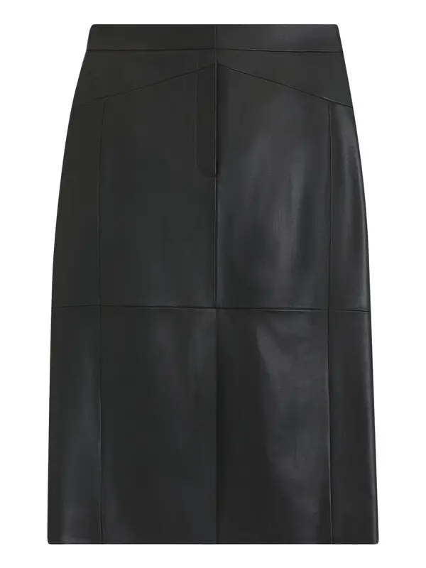 BOSS Pencil Leather Skirt - Black
