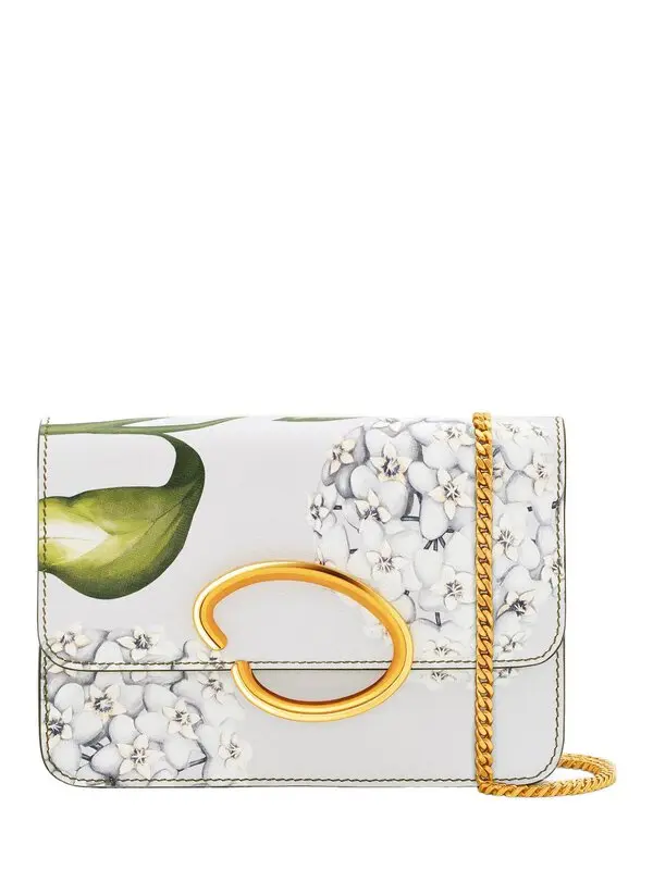 Oscar De La Renta Porcelain Flower-printed Pochette - One-color