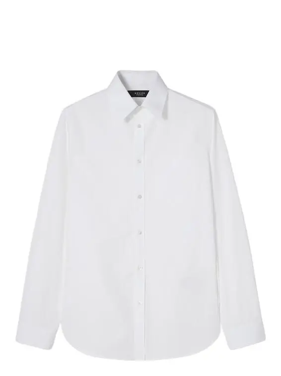 Gucci Cotton Poplin Shirt With Embroidery - White
