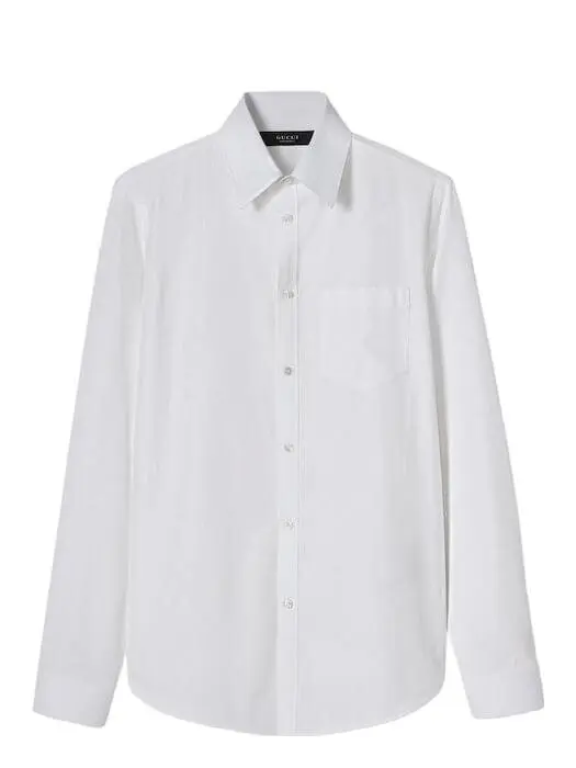 Gucci Gg Cotton Poplin Shirt - White