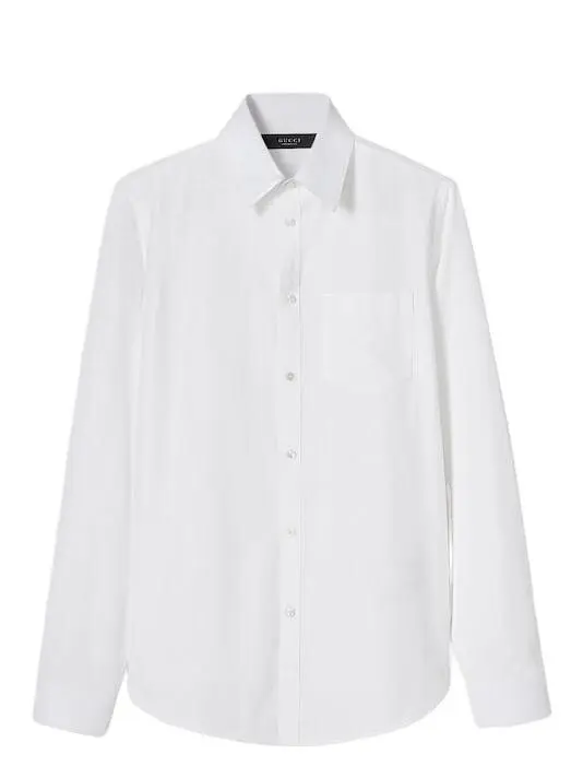Gucci Gg Cotton Poplin Shirt - White