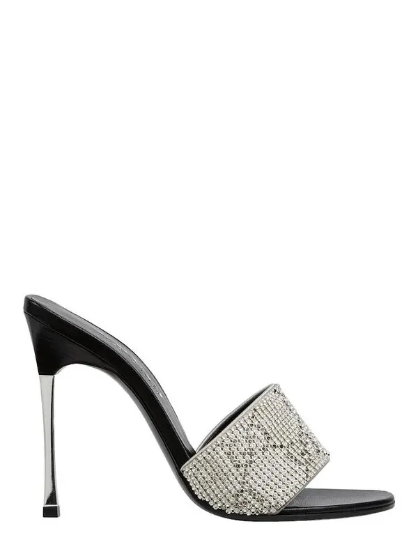 Gucci Gg Crystal Bombshell Slide Sandal - Grey