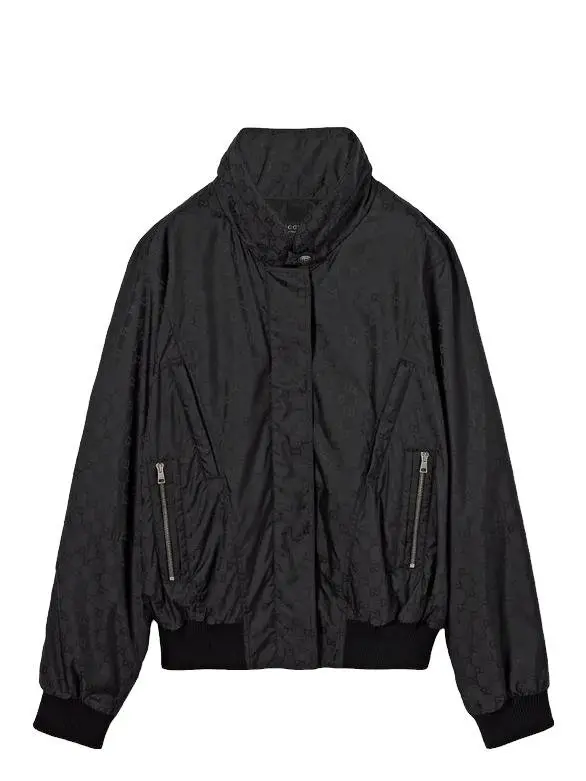 Gucci Gg Nylon Zip Jacket - Black