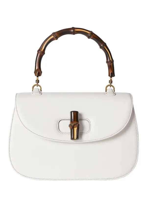 Gucci Bamboo 1947 Medium Top Handle Bag - White