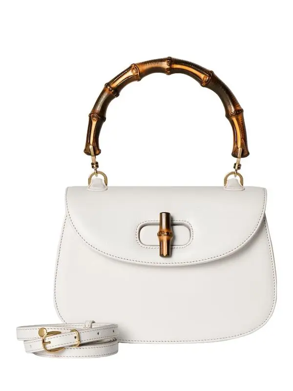 Gucci Bamboo 1947 Small Top Handle Bag - White