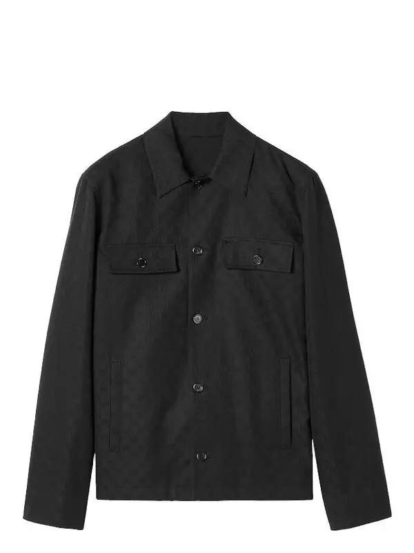 Gucci Gg Cotton Canvas Jacket - Black