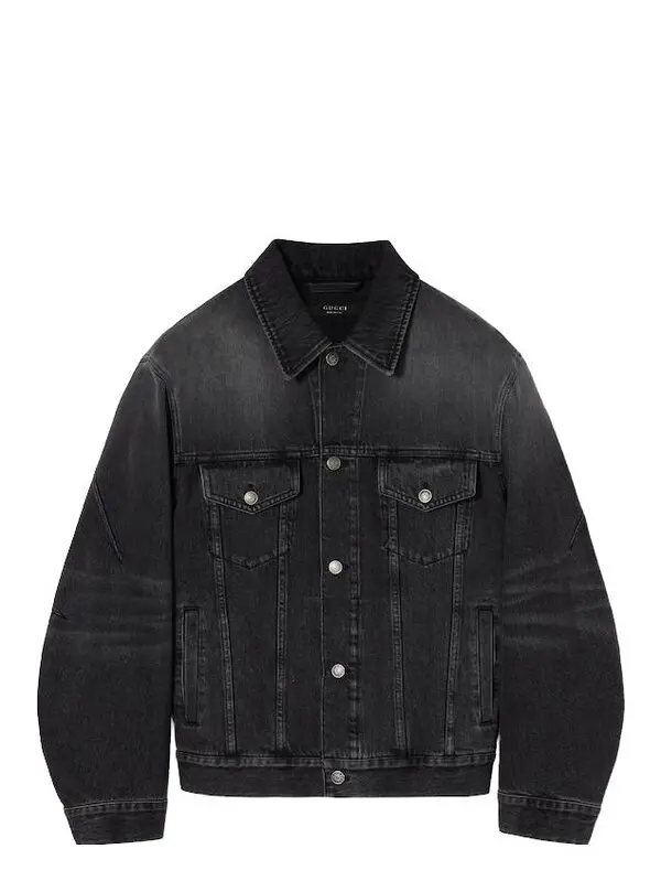 Gucci Washed Certified Cotton Denim Jacket - Black