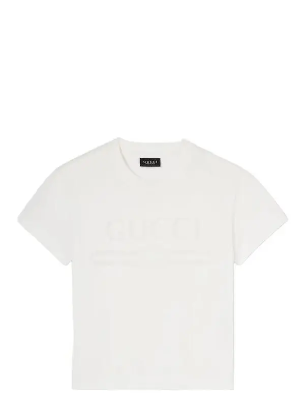 Gucci Cotton Jersey T-shirt With Devoré Detail - White