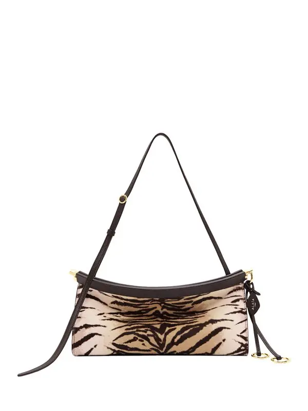 Alaïa Le Click Medium Pony Hair Baguette - Animal