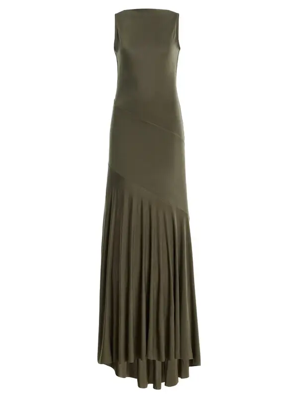 SIEDRES Fens Knit Jersey Maxi Dress - Khaki