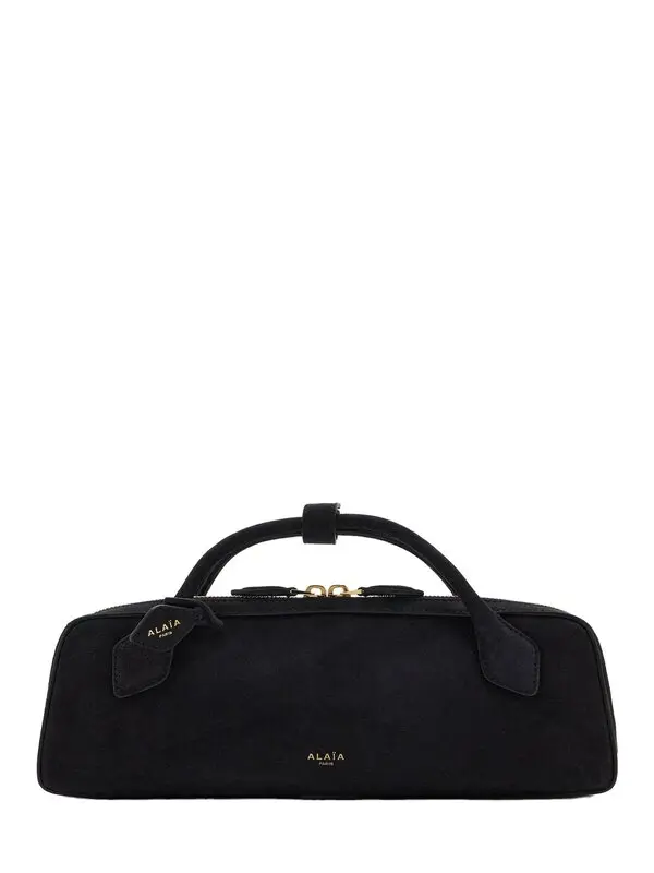 Alaïa Le Teckel Suede Clutch - Black