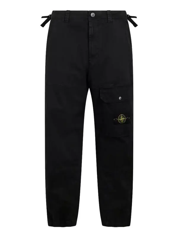 Stone Island Cargo Trousers - Black