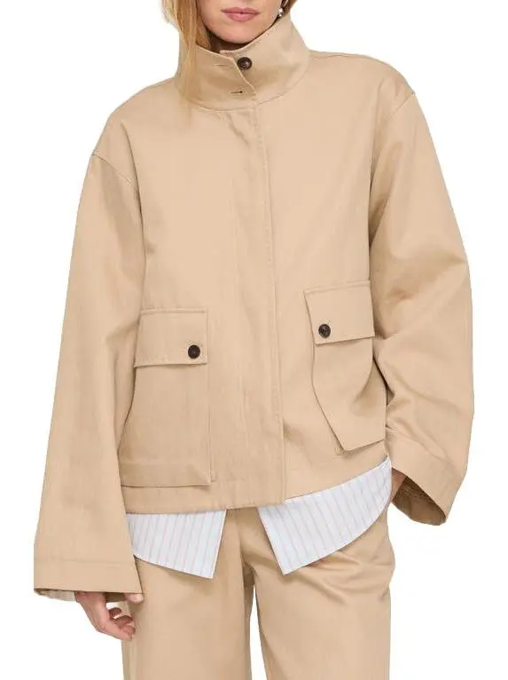 Lafayette 148 New York Cotton And Linen Cargo Jacket - Natural