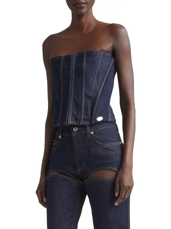 Jean Paul Gaultier Denim Corset Top - Indigo