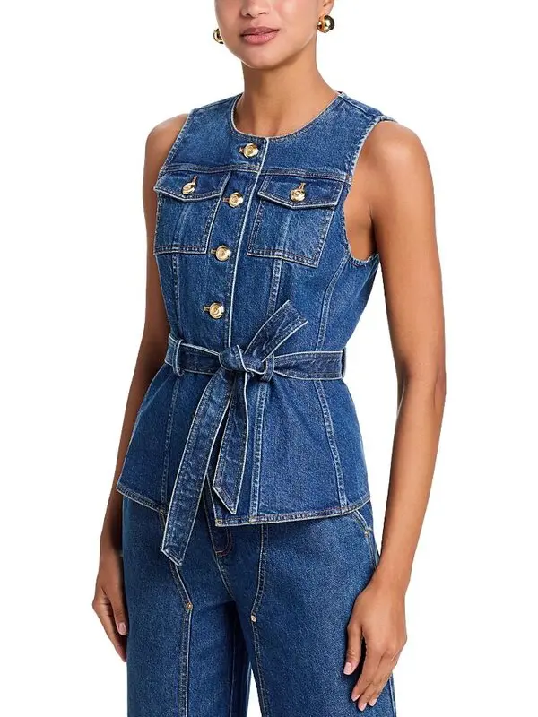 Cinq À Sept Denim Renee Vest - Tide