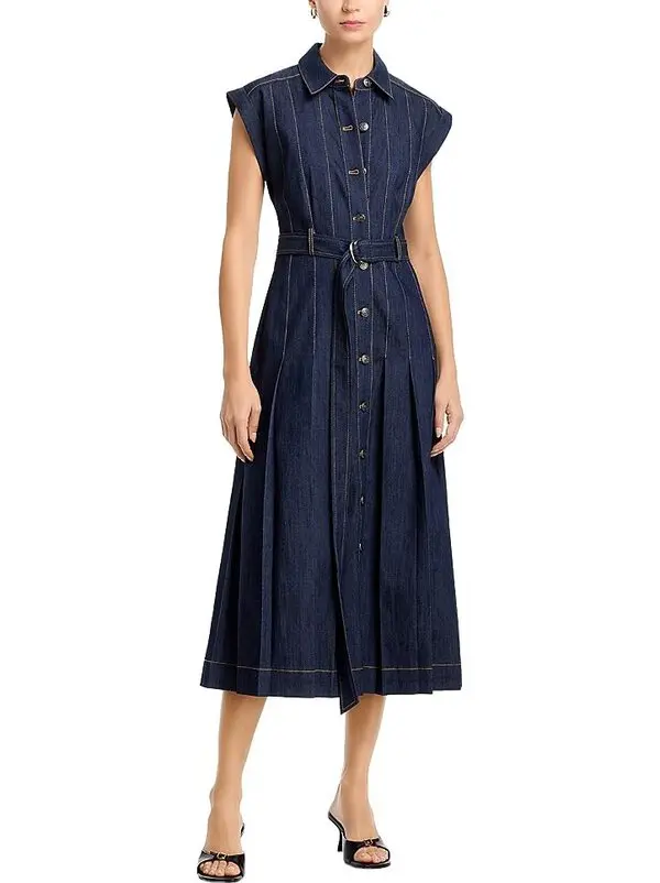 Cinq À Sept Karter Denim Shirt Dress - Indigo