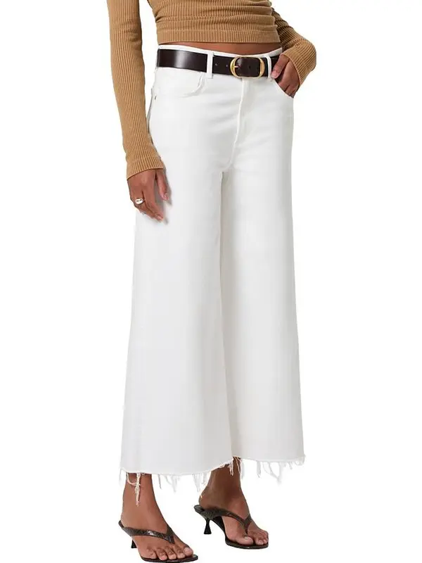 Citizens Of Humanity Lyra Cropped Wide Leg Jeans - Soft White