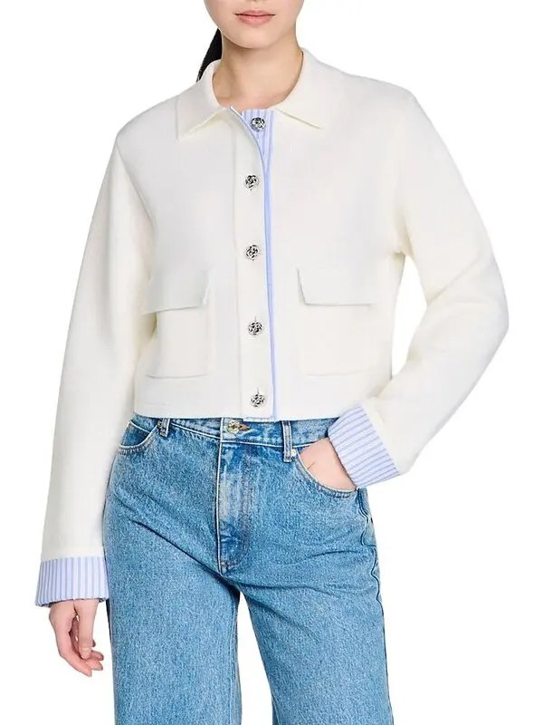 Sandro Polo Cardigan - Ecru