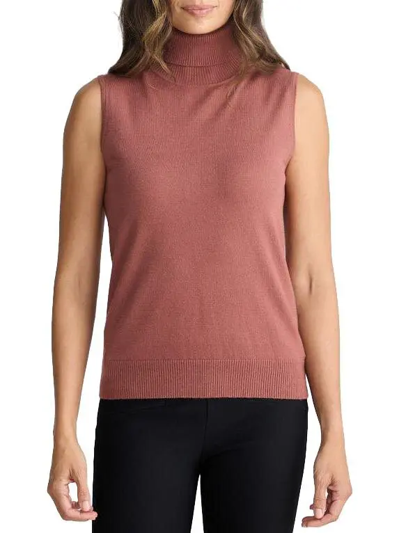 BRAVE+TRUE Skye Sleeveless Turtleneck Sweater - Pecan