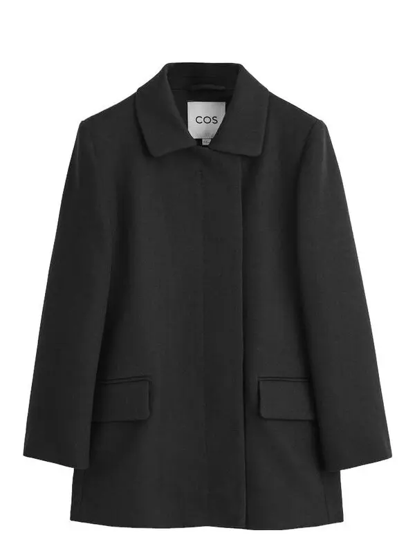 Cos Tailored Wool-blend Jacket - Black