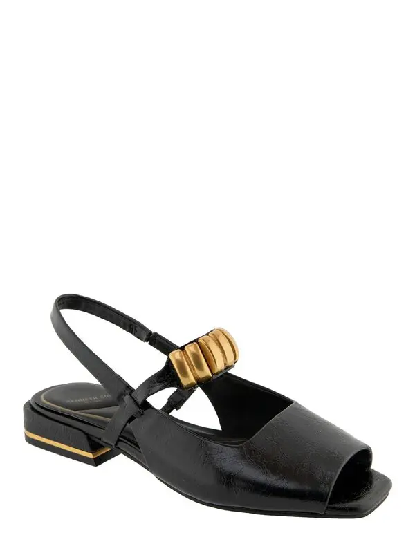 KENNETH COLE Illia Slingback Sandal - Black Patent