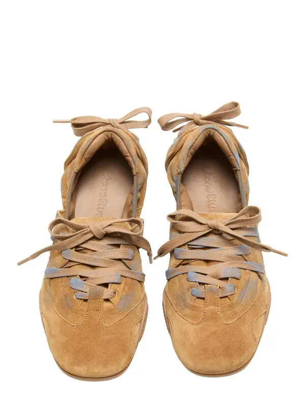 Acne Studios Lace-up Suede Shoes - Beige,blue