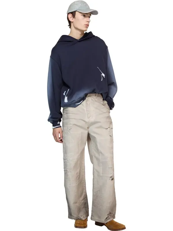 Acne Studios Regular Fit Mended Trousers - Light Taupe