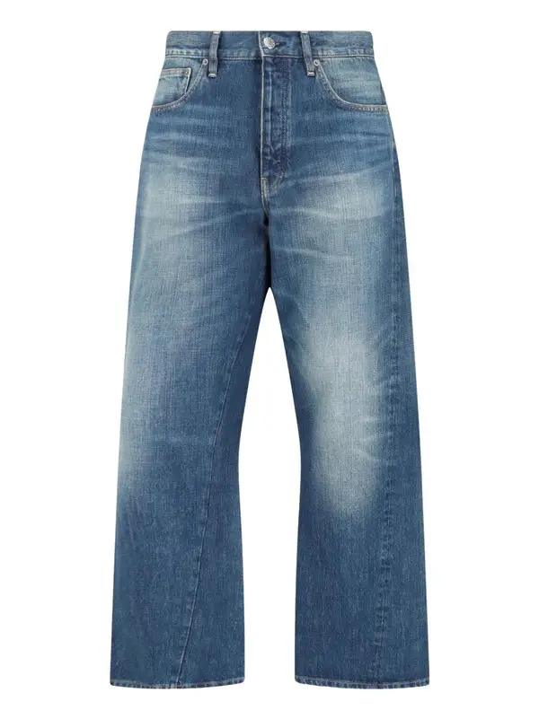 SUNFLOWER Wide Twist Loose Jeans - Blue