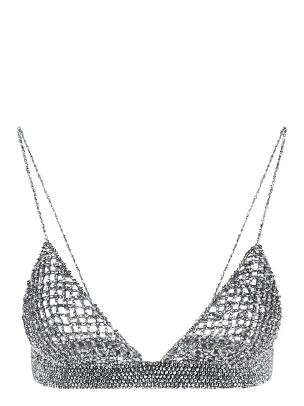 GOLDEN GOOSE Beaded Top - Silver