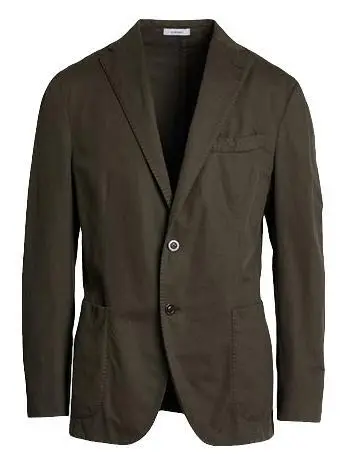 Boglioli Military Cotton, Linen, And Elastane Blazer - Military Green