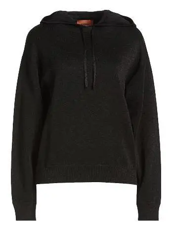 Missoni Long Sleeve Hooded Sweater - Black