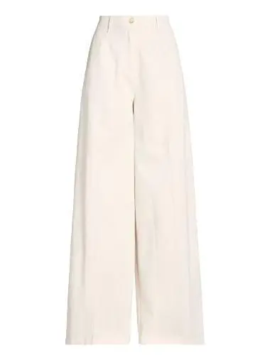 OTTOD'AME Wide-leg High-waisted Pants - White