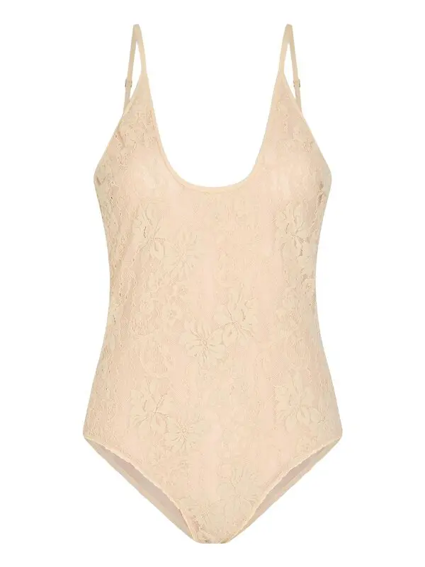 Zimmermann Stretch Lace Bodysuit - Neutral