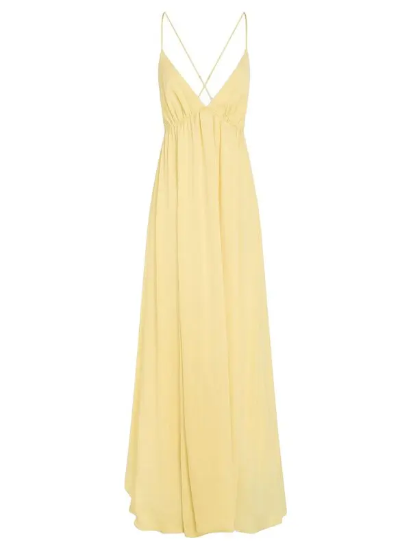 Zimmermann Washedsilk Maxi Dress - Pastel Yellow