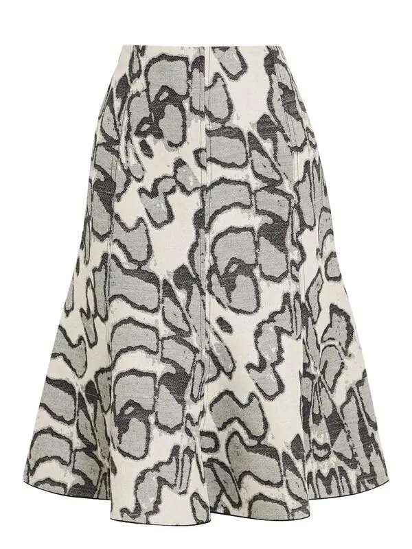 Stella McCartney Flared Jacquard Skirt - Off-white