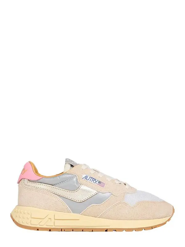 AUTRY Reelwind Shell And Suede Sneakers - Beige