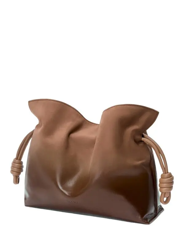 Loewe Medium Flamenco Clutch - Mocha