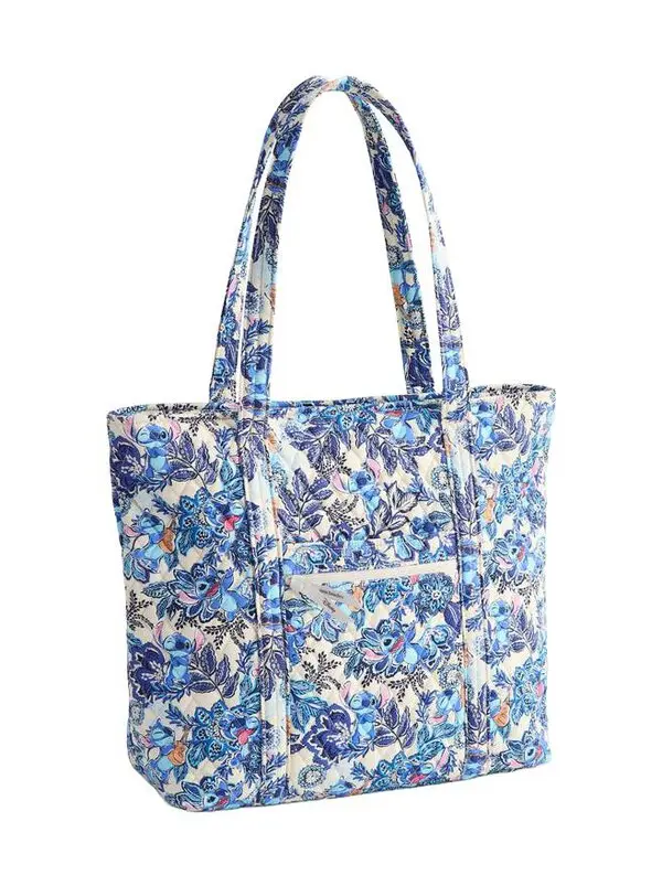 VERA BRADLEY Disney Stitch Leafy Blooms Tote Bag - Blue