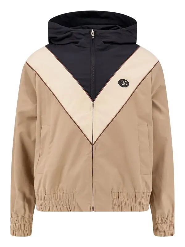 Valentino Garavani Vlogo Signature Patch Jacket - Beige