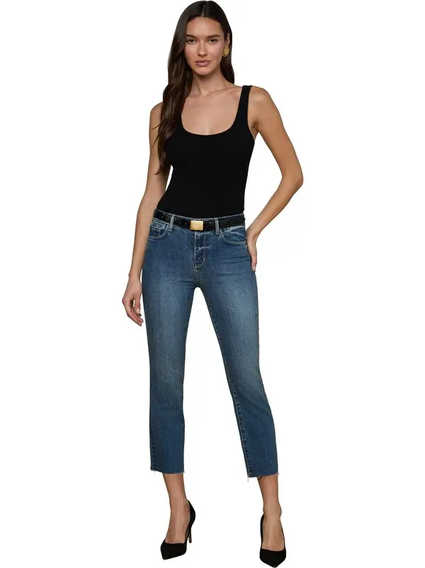 L'Agence Sada Cropped Slim-leg Jeans - Fair Oak