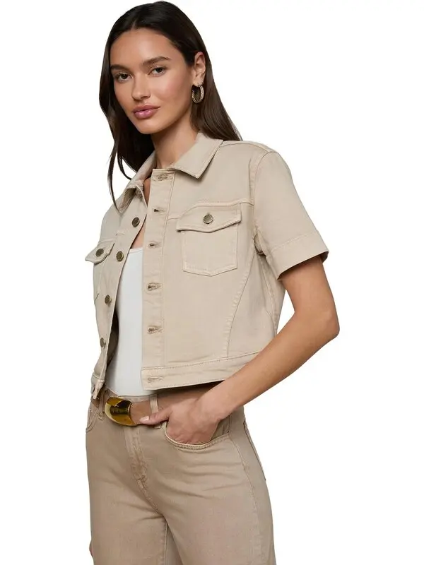 L'Agence Kirstie Jean Shirt Jacket - Biscuit