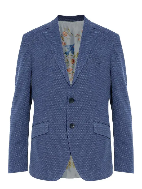 Etro Blazer With Open Lapels - Blue