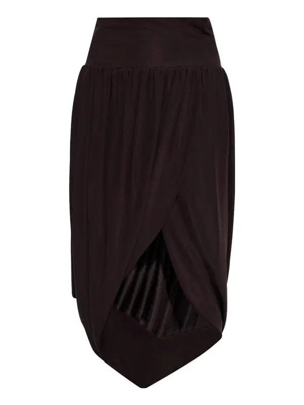 Alaïa Slit Skirt - Brown