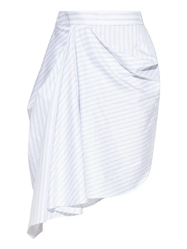 JW Anderson Asymmetric Pinstripe Skirt - White
