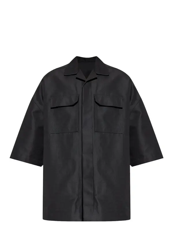 Rick Owens Shirt In ‘oversize’ Cut - Black