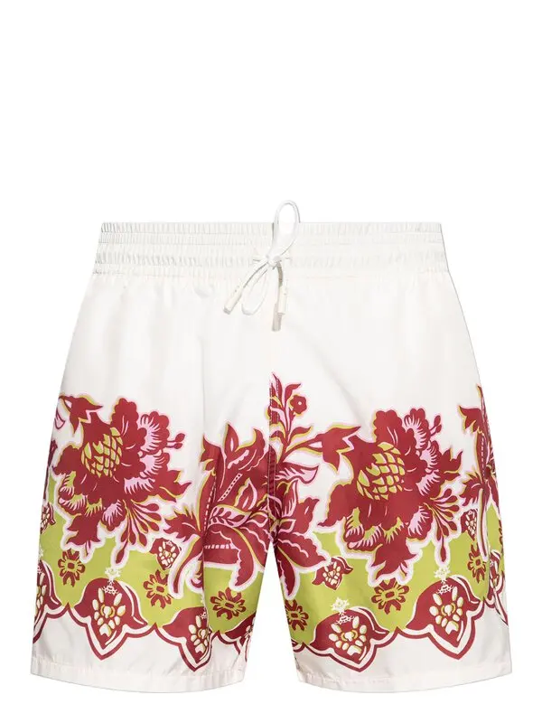 Etro Floral Print Swim Shorts - Cream