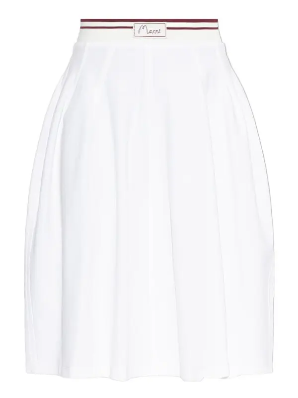 Marni Cotton Midi Skirt - White