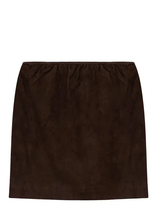 ROTATE BY BIRGER CHRISTENSEN Mini Leather Skirt - Brown